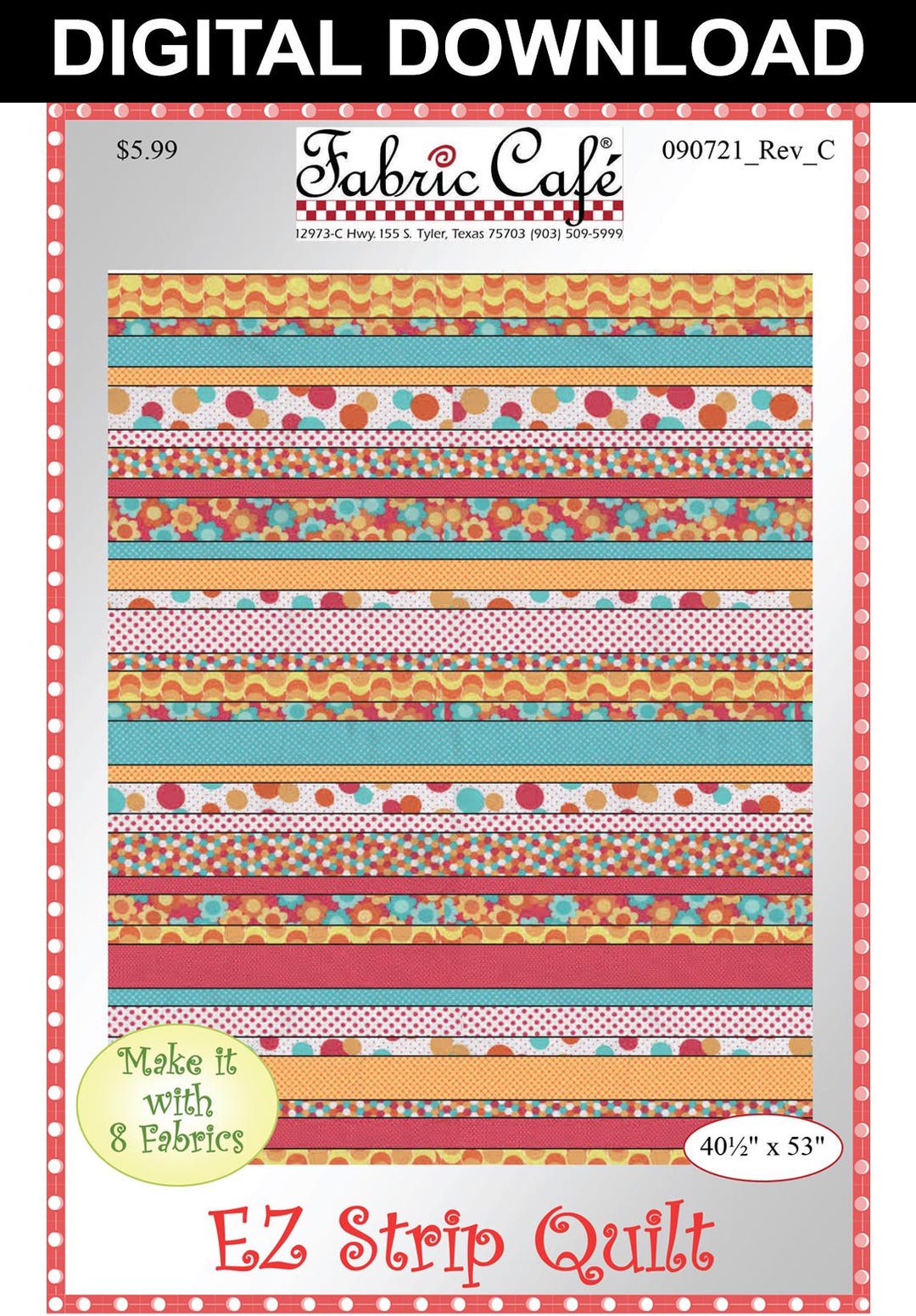 EZ Strip Quilt Pattern - Digital Download - Etsy