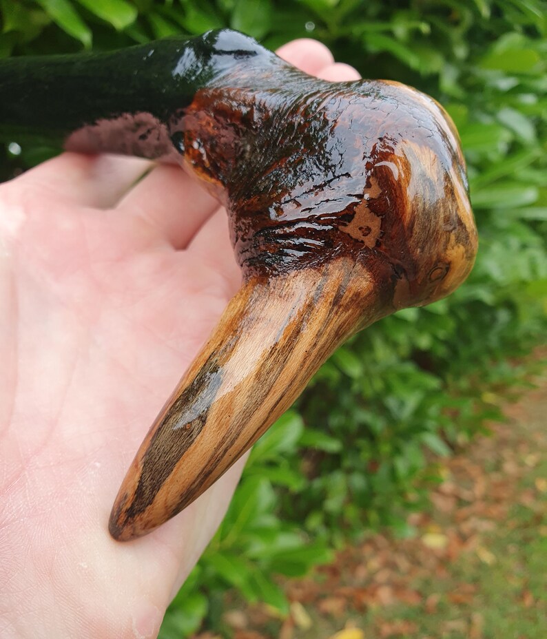 Irish Blackthorn Walking Stick Crows Head Design traditional Irish ...