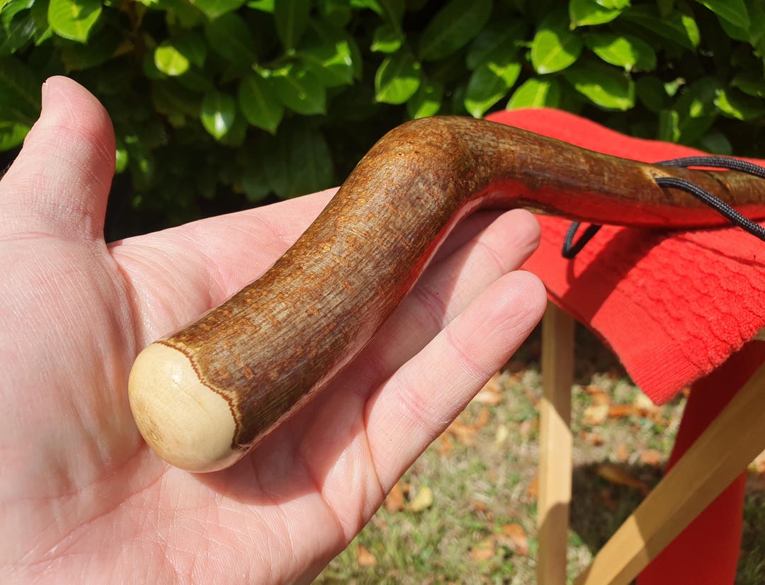 Handcrafted Irish Hazel Walking Stick\cane (beautiful Natural Bark ...