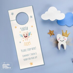 Tooth Fairy Door Hanger Sign Printable Template for Lost Tooth ...