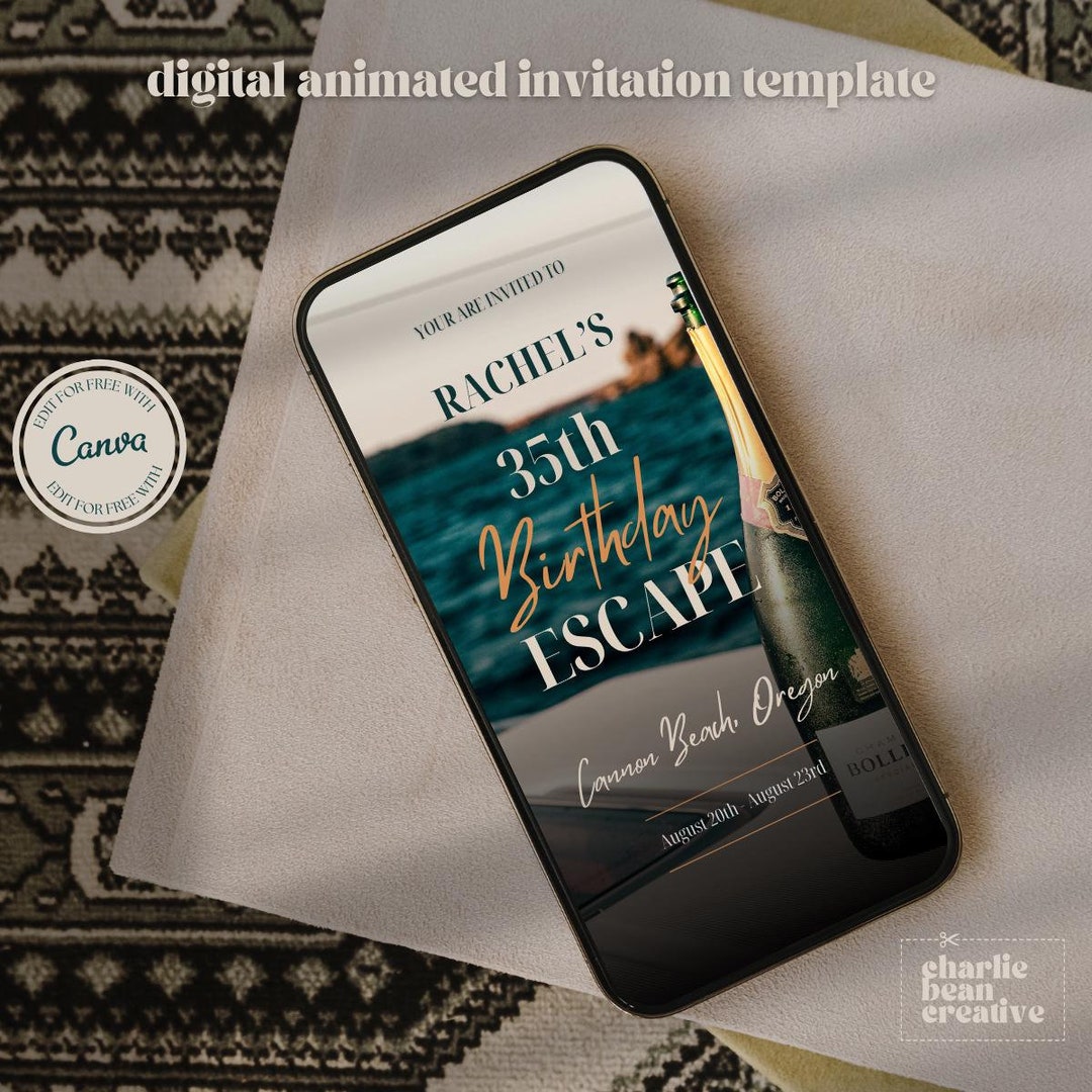 Birthday Trip Itinerary Template Girls Trip Weekend Digital Birthday ...