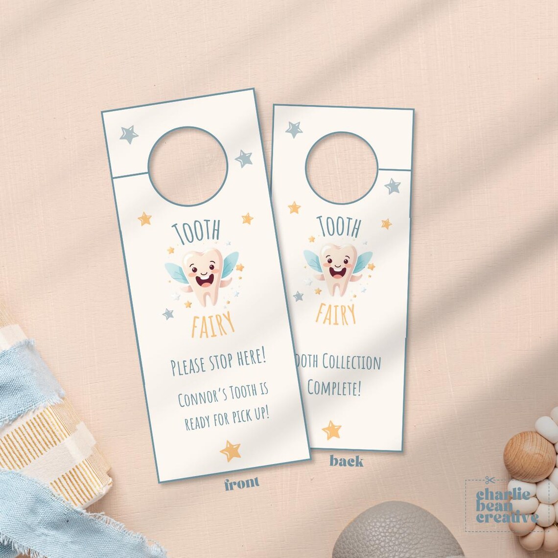 Tooth Fairy Door Hanger Sign Printable Template for Lost Tooth ...
