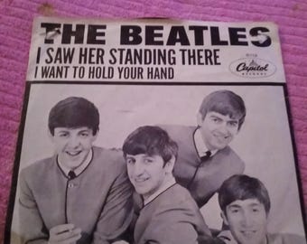 Beatles Record I Want to Hold Your Hand / I Saw Her Standing There - Etsy