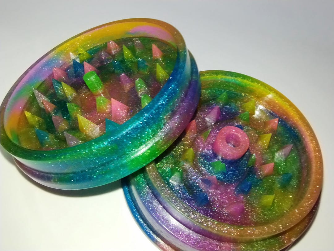 Swirling Tie-dye Handmade Resin Grinder, Smooth and Effective Grinding ...