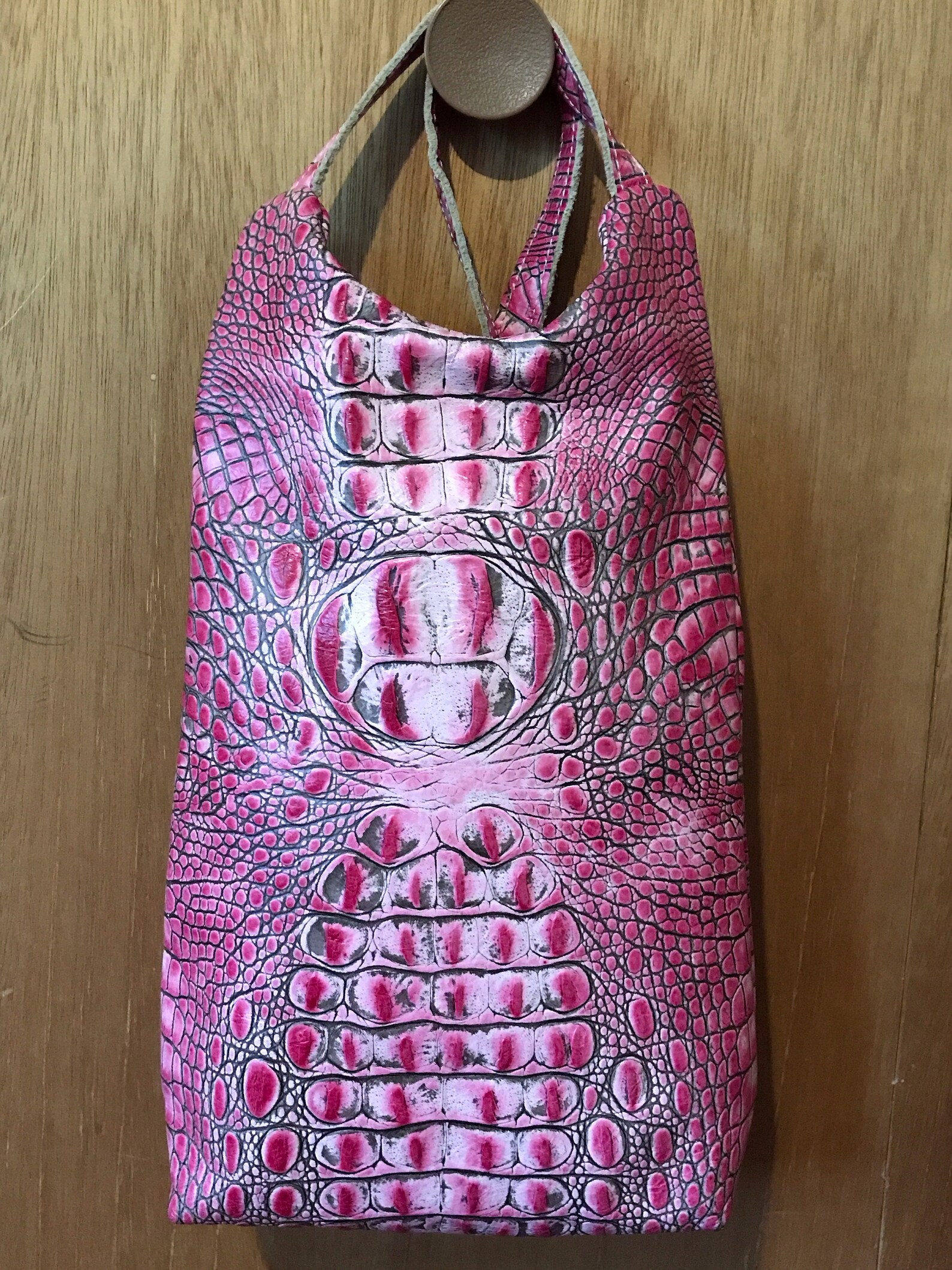 Hot Pink Alligator Backpack - Etsy