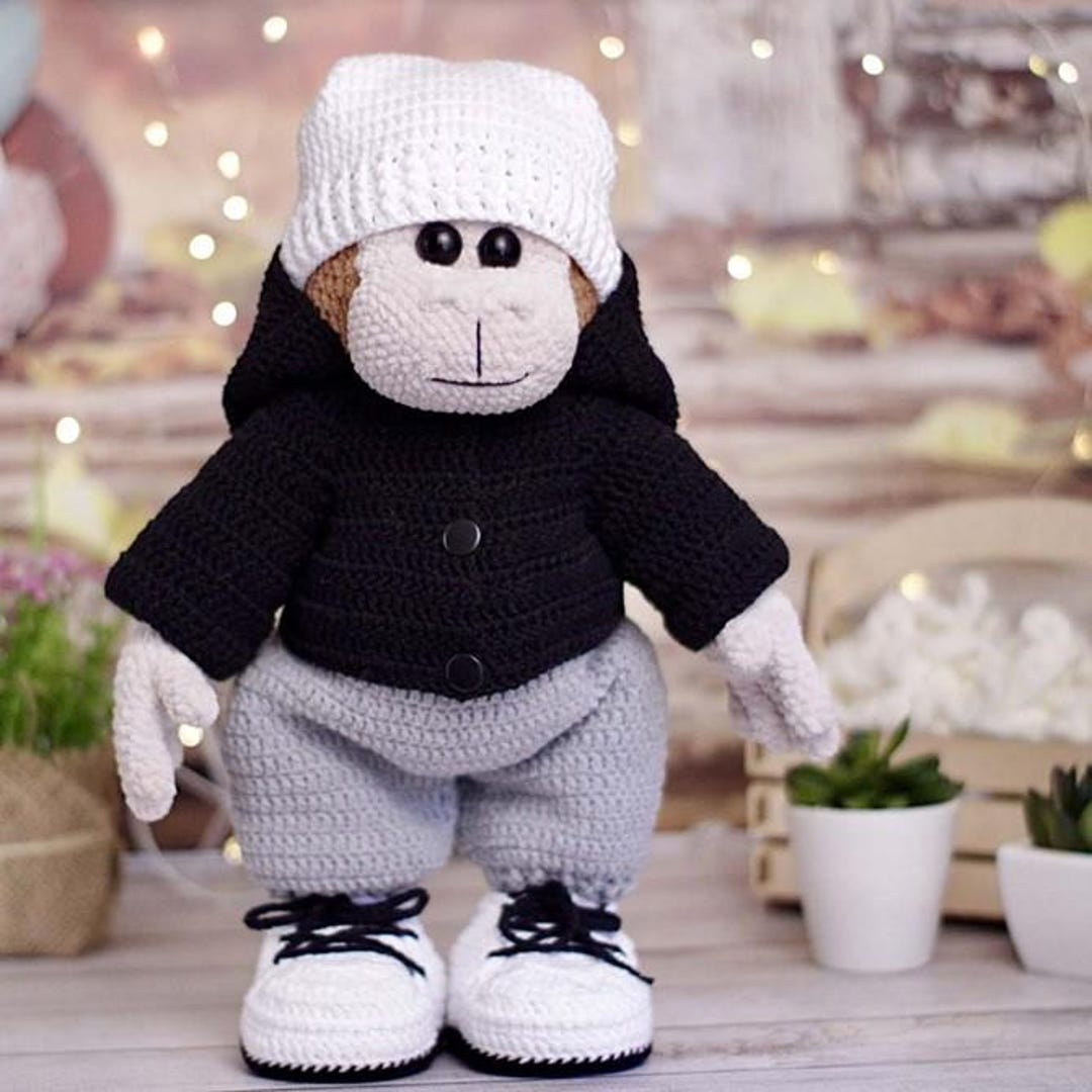 Gorilla Amigurumi Pdf Pattern, Crochet Gorilla Decor, Crochet Gorilla ...
