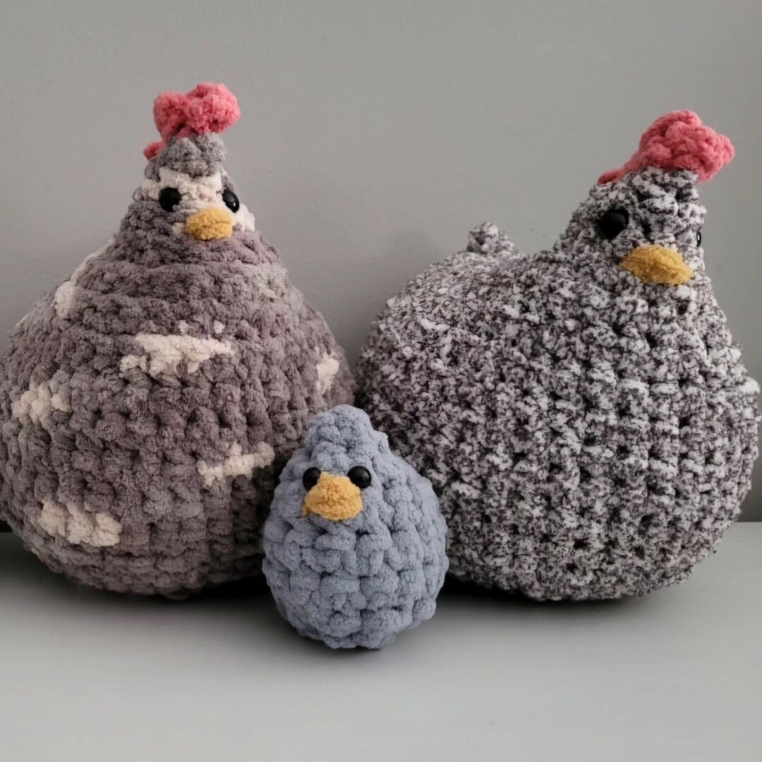 Chunky Chicken Crochet Pattern, Stuffed Plush Easy Cute Chicken ...