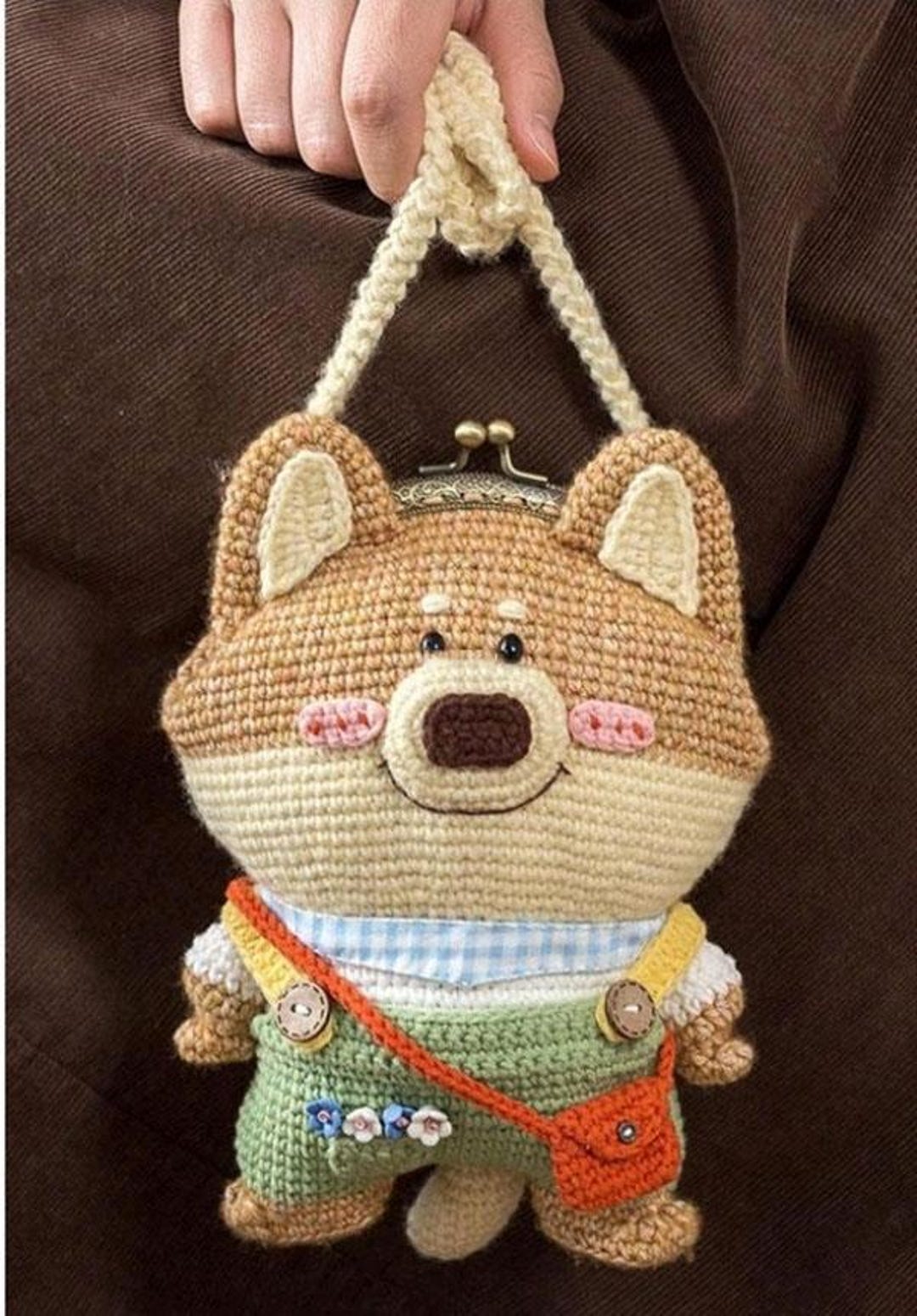 Cute Pet Kiss Lock Bag Crochet Pattern Backpack Amigurumi Bag Embroidered Bag Crochet Handbag - Etsy