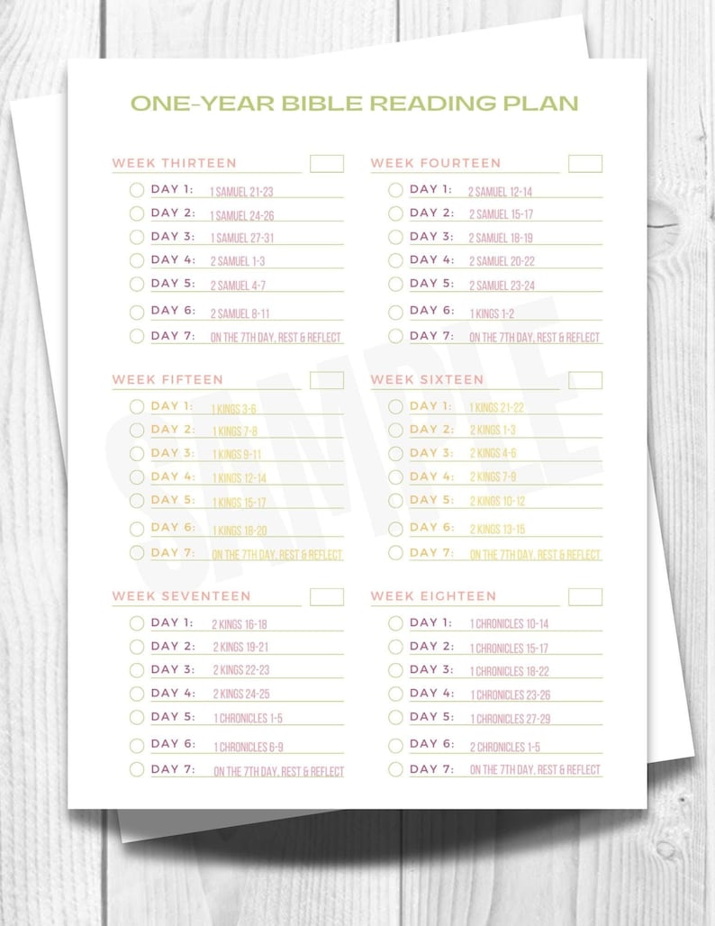 52-week Bible Reading Plan Printable | Read Bible in One Year (digital ...