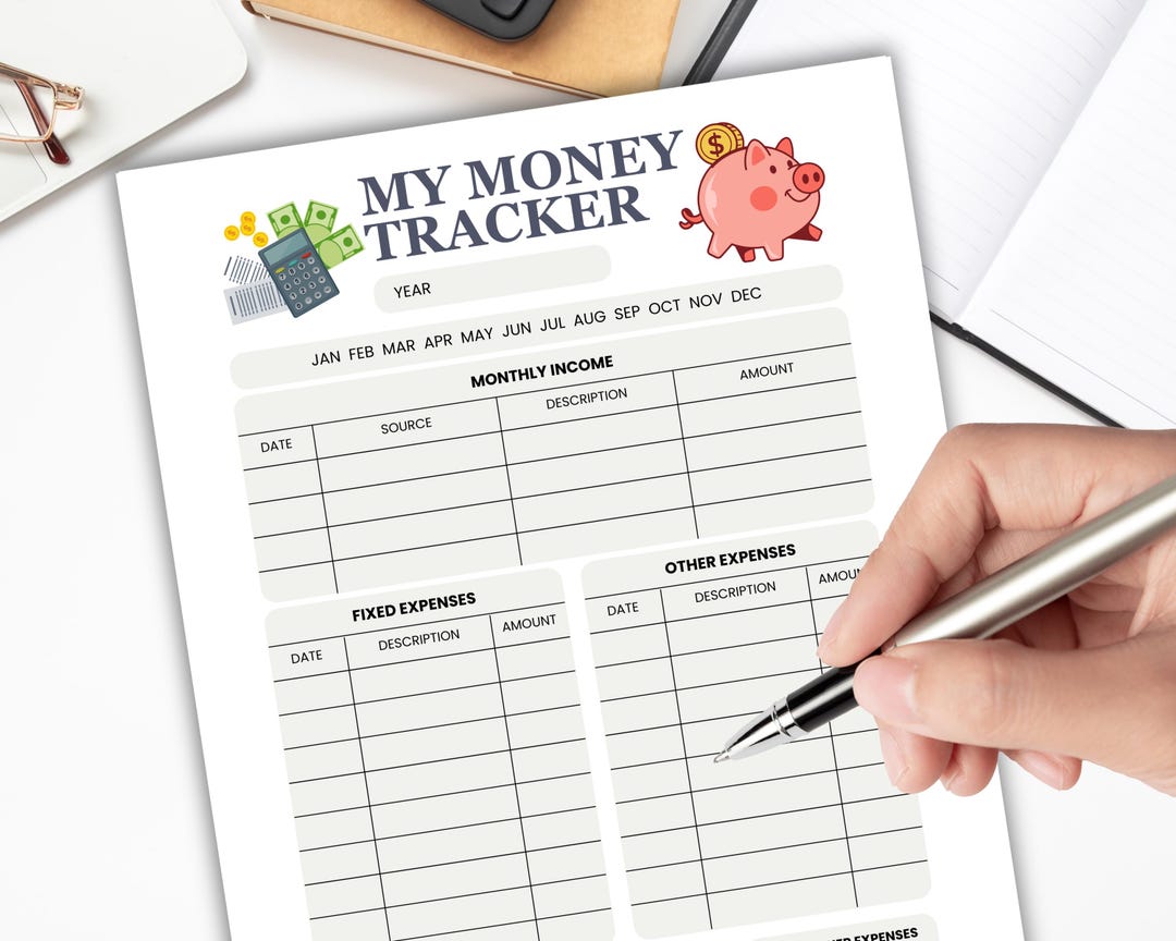 Money Tracker Printable | Budget Planner Worksheet | Simple Money ...