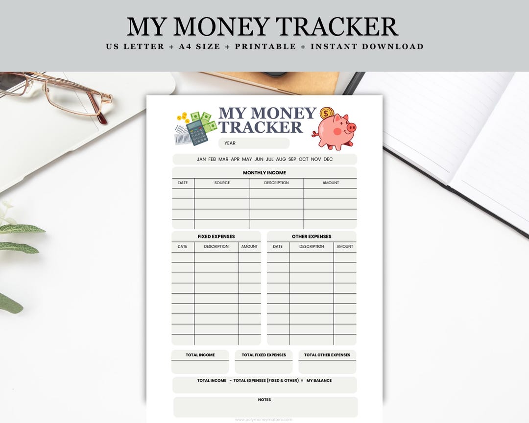 My Money Tracker Money Tracker Sheet Simple Money Tracker Money Tracker ...