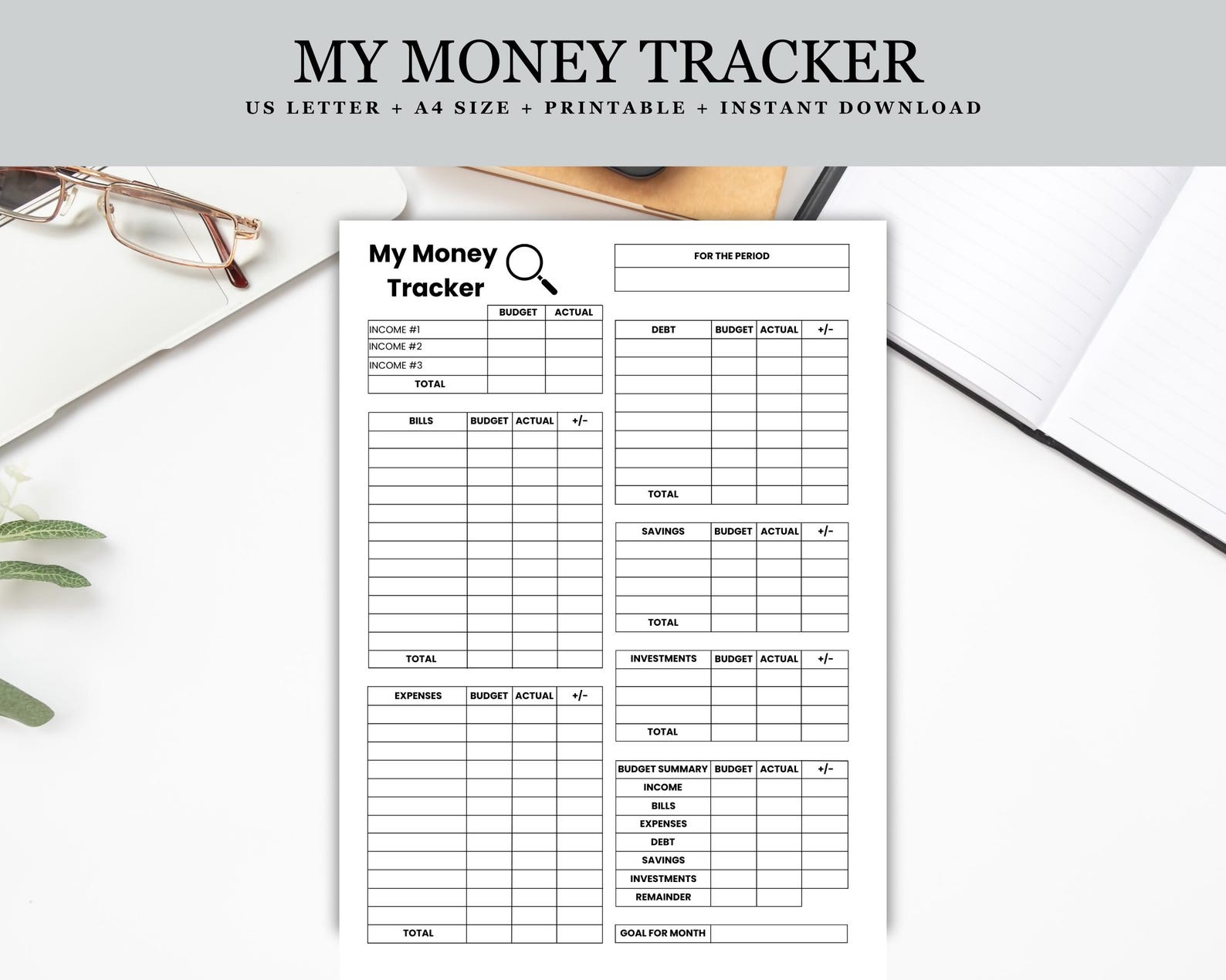 My Money Tracker | Simple Money Tracker Sheet | Simple Money Tracker ...