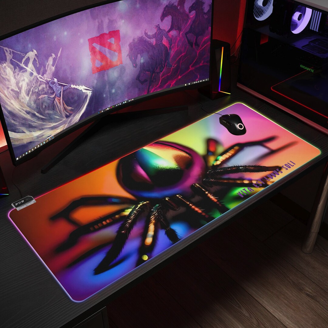 LED Lights, Gaming Mousepad, Desktop Pad, Desk Pad, Table Mat ...