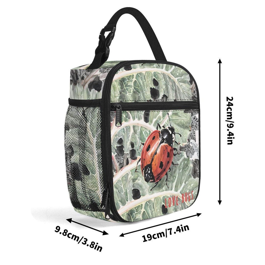 Love Bugs Insects, Ladybug - Cute Insulated Meal Lunch Bag Food ...