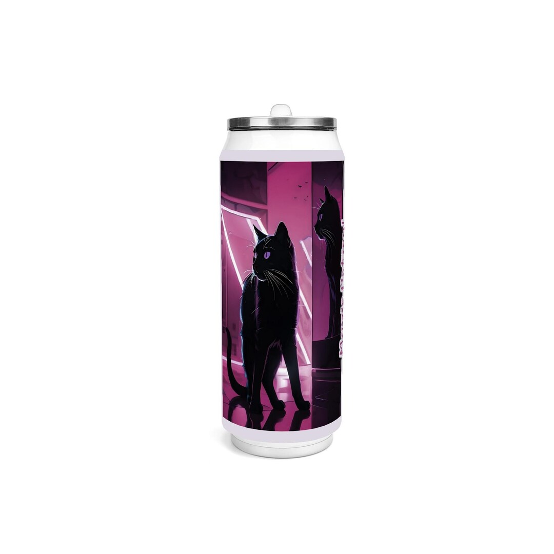 Magic Potion Black Cat Familiar 500ml Stainless Steel Cola Can Shaped ...