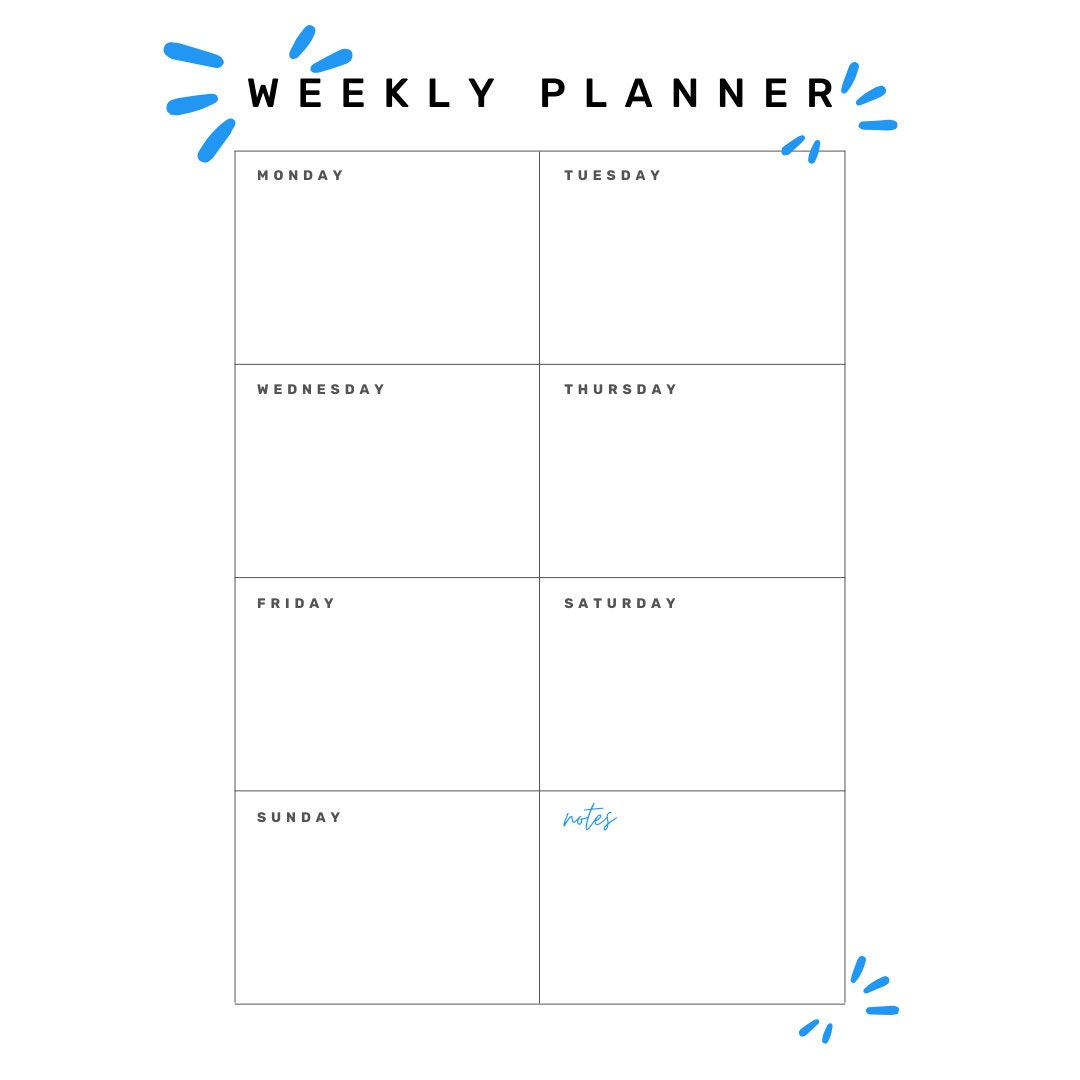 Daily, Weekly Planner, Weekly Calendar, Simple Office Planner ...