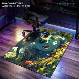 Bulbasaur Forest Hideout Mouse Pad - Peaceful Pokémon Nature Scene ...
