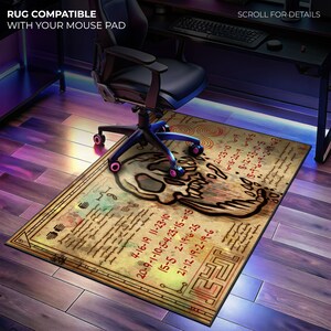 Gravity Falls Cipher Gaming Desk Mat - Mysterious Skull and Codes Mouse ...