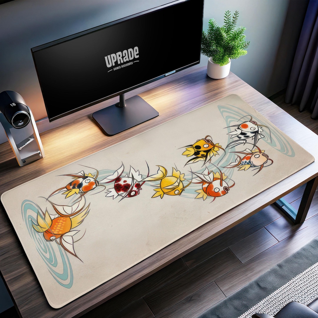 Magikarp Evolution Desk Mat: Playful Pokémon Splash Perfect Gamer Gift, Vibrant Gaming Mouse Pad ...