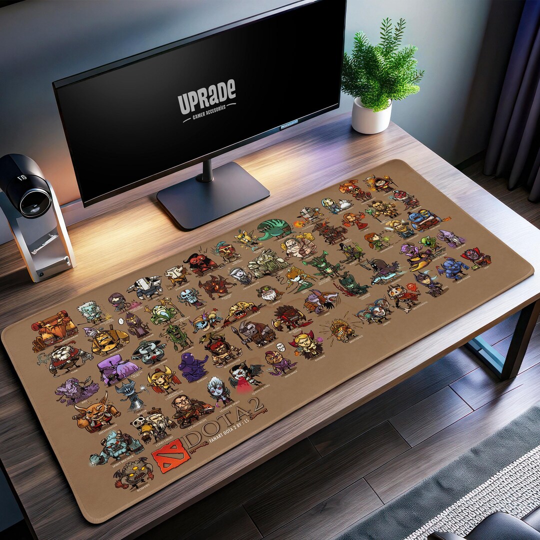 Dota 2 Chibi Heroes Large Mouse Pad - Cute Cartoon Gaming Desk Mat ...
