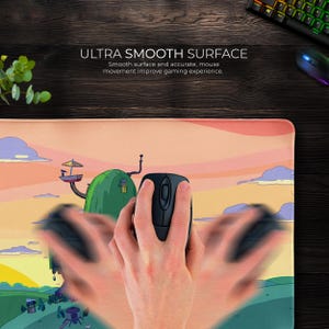 Adventure Time Tree Fort Desk Mat - Whimsical Cartoon Landscape Mouse ...