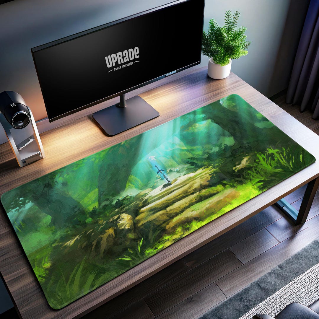 Link's Forest Quest Desk Mat - Zelda's Hero in Mystic Woods, Ideal for ...