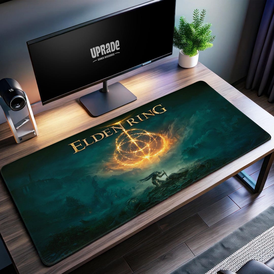 Elden Ring Epic Battle Desk Mat - Majestic Fantasy Landscape, Ultimate ...