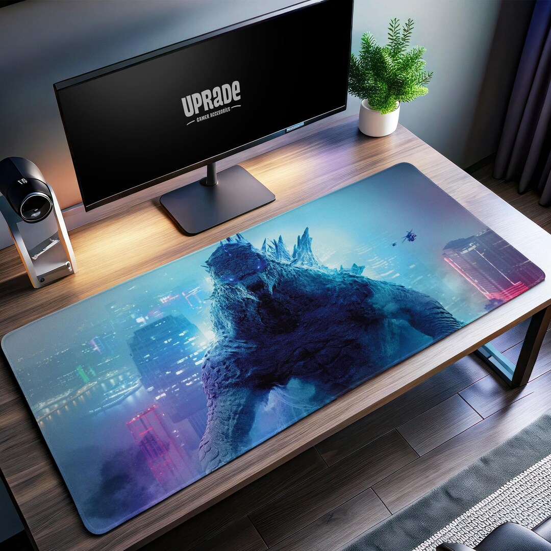 Godzilla Mouse Pad Kaiju Monster Desk Mat, Urban Cityscape, Epic Gaming ...
