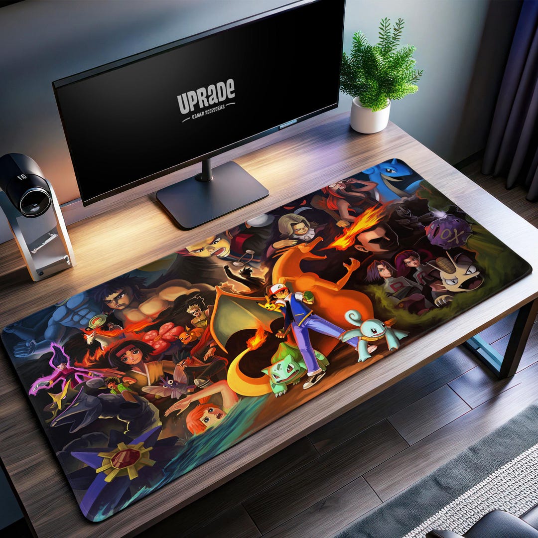 Ultimate Pokémon Trainer Battle Desk Mat Epic Fire and Water Clash ...