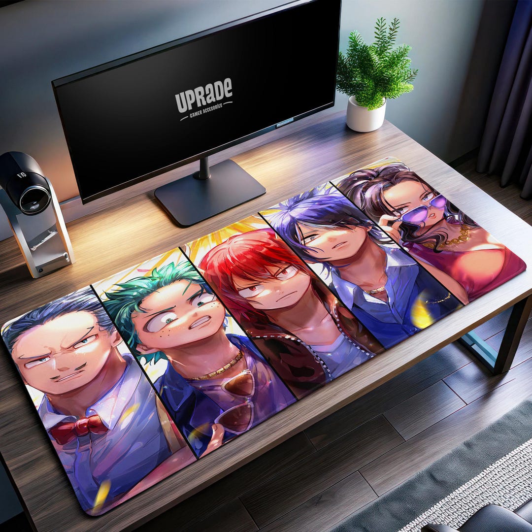 My Hero Academia Character Desk Mat - Vibrant MHA Heroes Mouse Pad ...