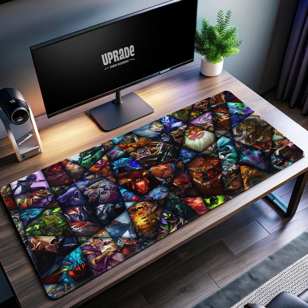 DOTA Character Collage Desk Mat - Epic Gaming Pad for DOTA Fans ...