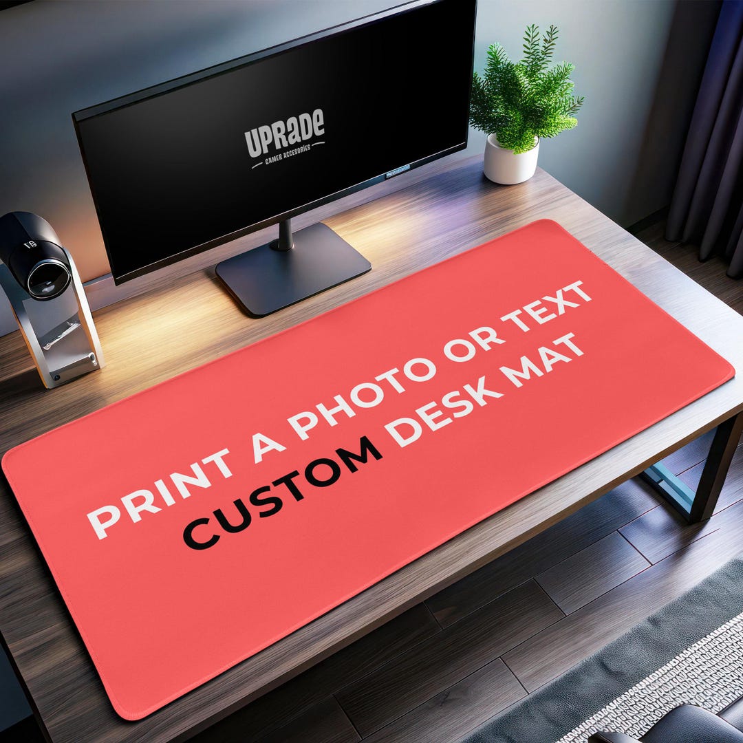 Customizable Desk Mat - Personalize With Your Photo or Text - Unique ...