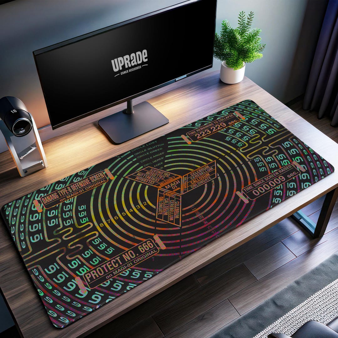 Cybernetic Circuit Desk Mat - Futuristic Digital Art, Gaming Mouse Pad ...
