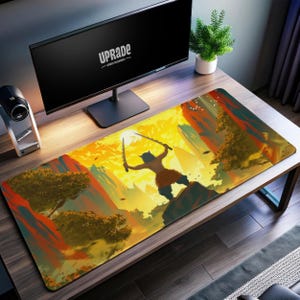 Inosuke's Forest Standoff Mouse Pad Demon Slayer Inspired Epic Battle ...