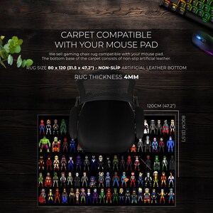 Ultimate Superhero Assembly Gaming Desk Mat - Colorful Heroes Collage ...