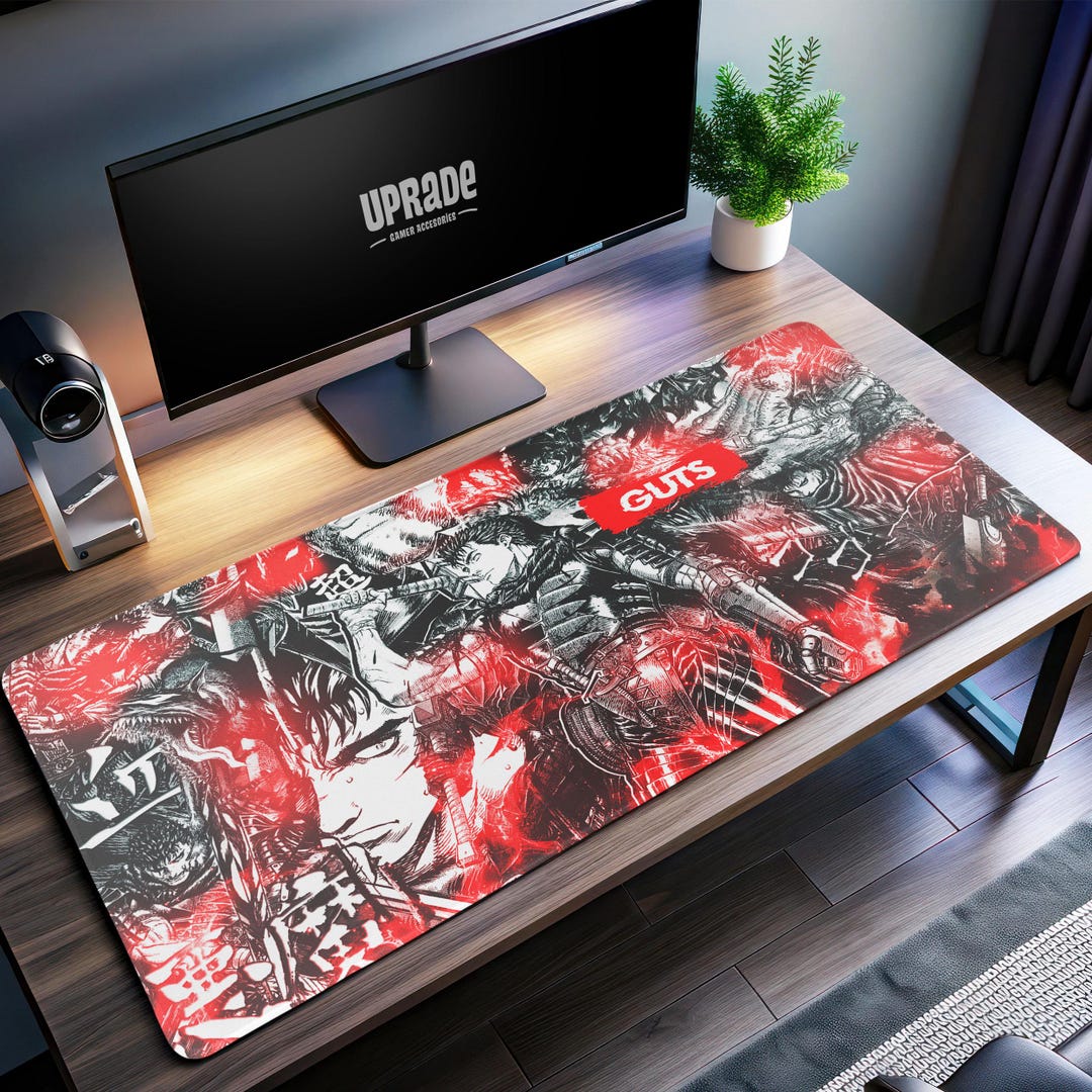 Epic Berserk Battle Desk Mat, Guts Warrior Collage Gaming Pad, Ultimate ...