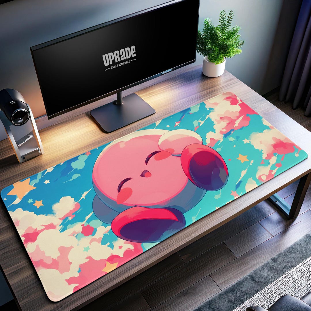 Kirby Dreamland Desk Mat - Adorable and Whimsical Cloudy Mouse Pad for ...