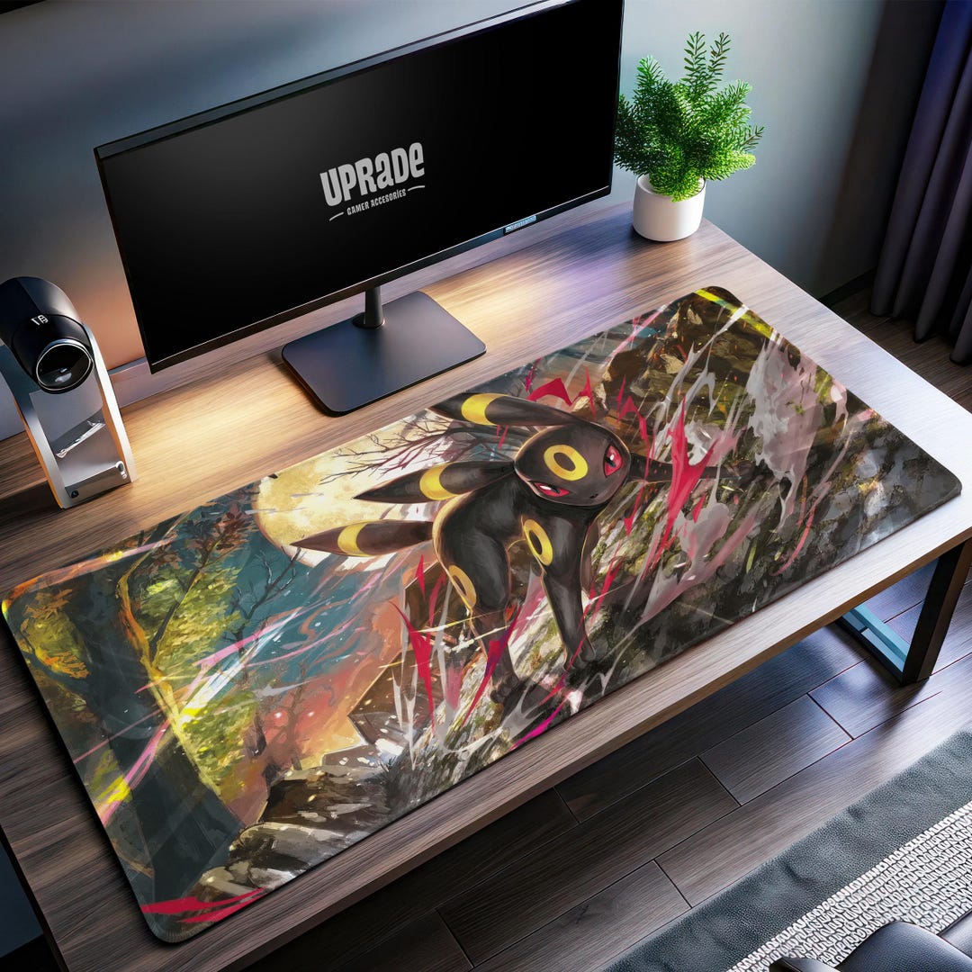Dynamic Umbreon Pokémon Desk Mat - Action-packed Gaming Pad for Pokémon ...