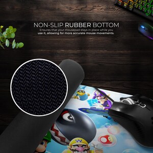Mario Party Desk Mat - Colorful Super Mario Gaming Mouse Pad With Luigi ...