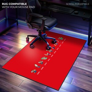 Mario Evolution Desk Mat - Retro to Modern Super Mario Timeline Mouse ...