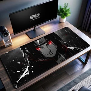 Itachi Inspired Anime Desk Mat - Mysterious Ninja Mouse Pad for Anime ...