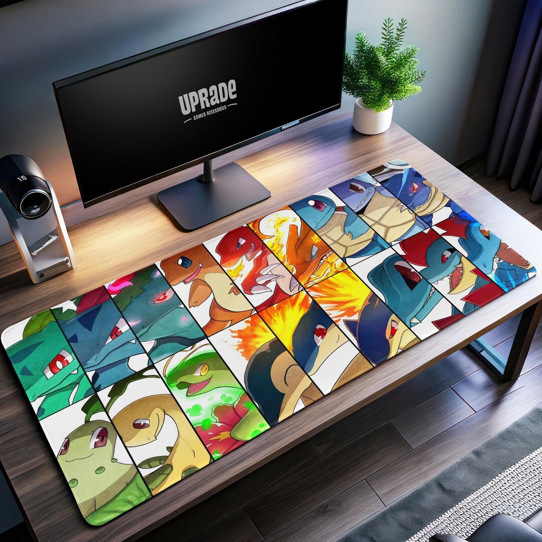 Ultimate Pokémon Battle Desk Mat Vibrant Collage of Favorite Characters ...