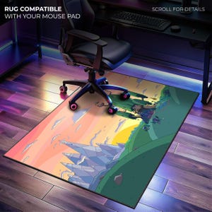 Adventure Time Tree Fort Desk Mat - Whimsical Cartoon Landscape Mouse ...