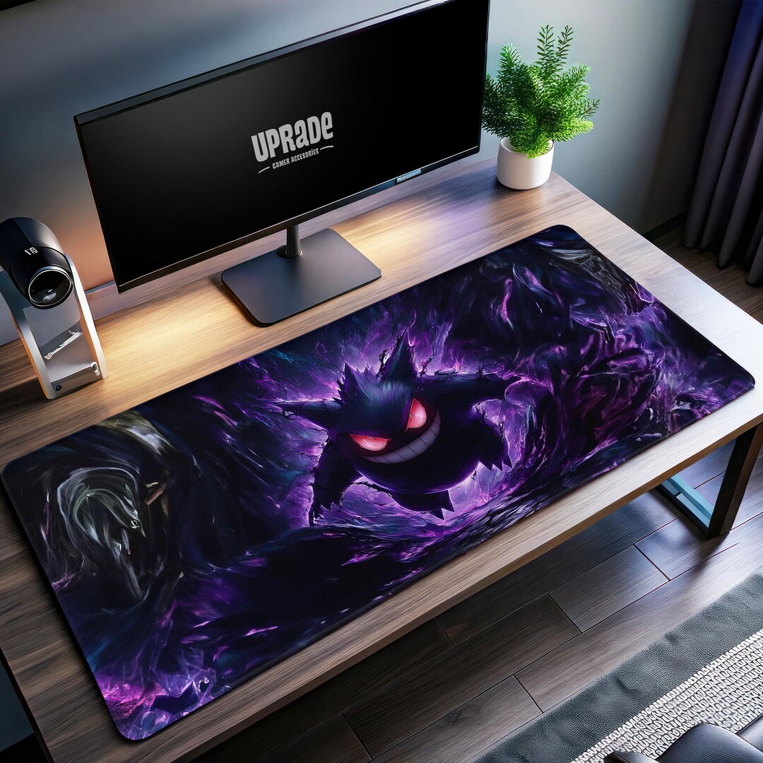 Gengar-inspired Pokémon Desk Mat Ghost-type Gaming Mat for Pokémon Fans ...