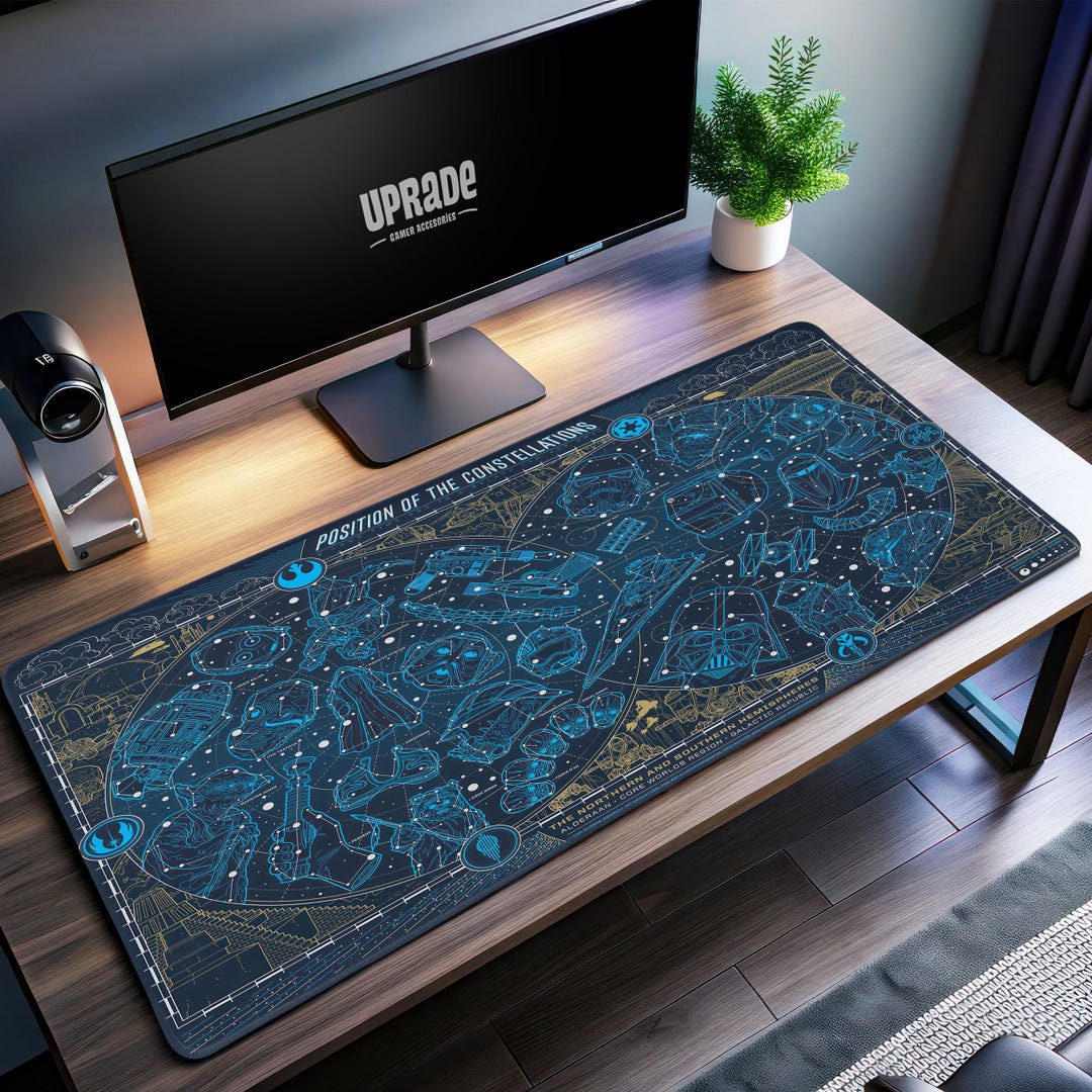 Star Wars Constellation Map Desk Mat, Galactic Empire Space Battle ...
