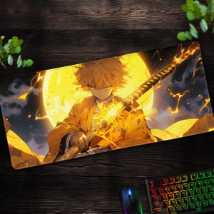 Zenitsu Thunder Clap Gaming Mouse Pad - Perfect Anime Gift for Demon ...