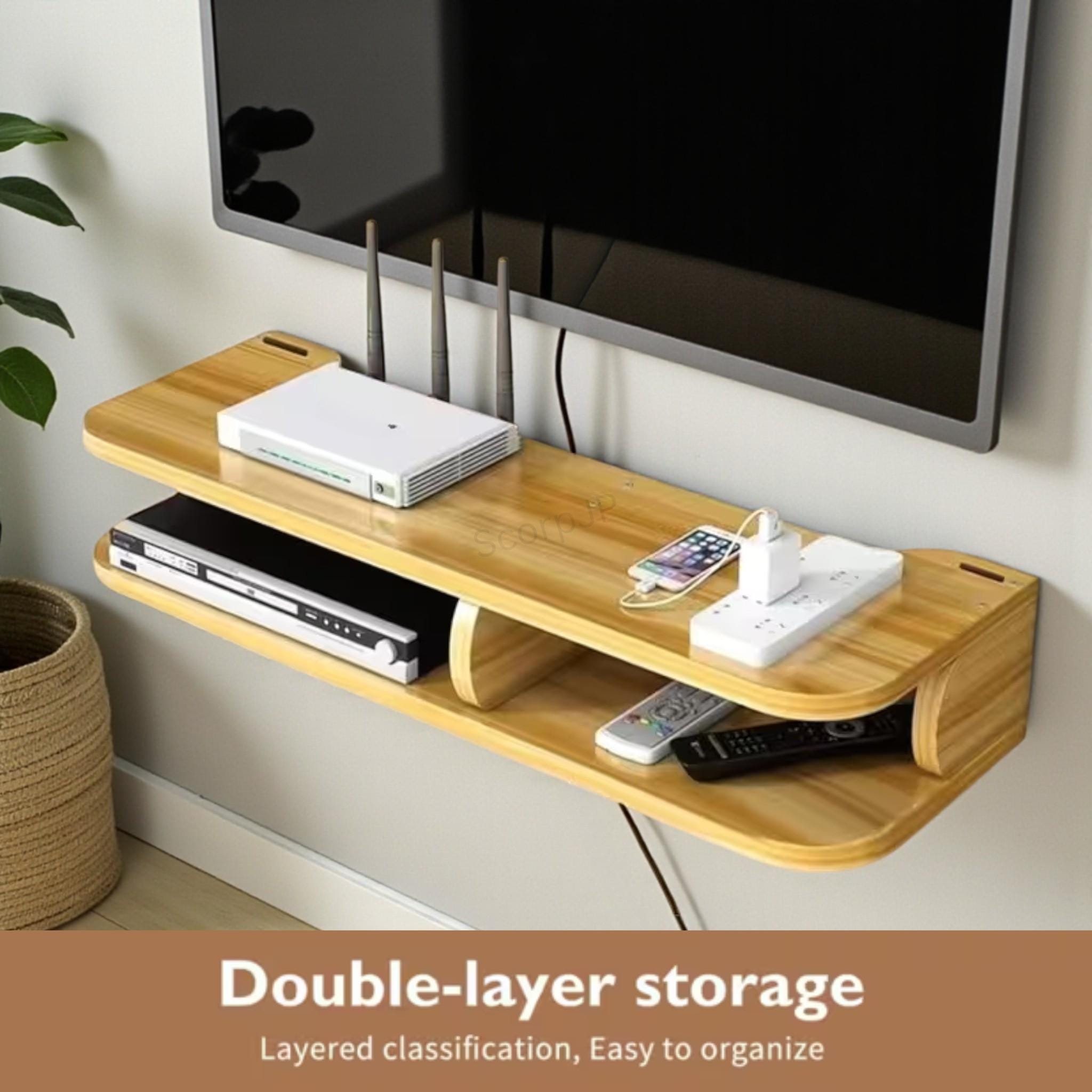 Wall-mounted Router Shelf: Wi-fi Sky Box Organizer for Home Office ...