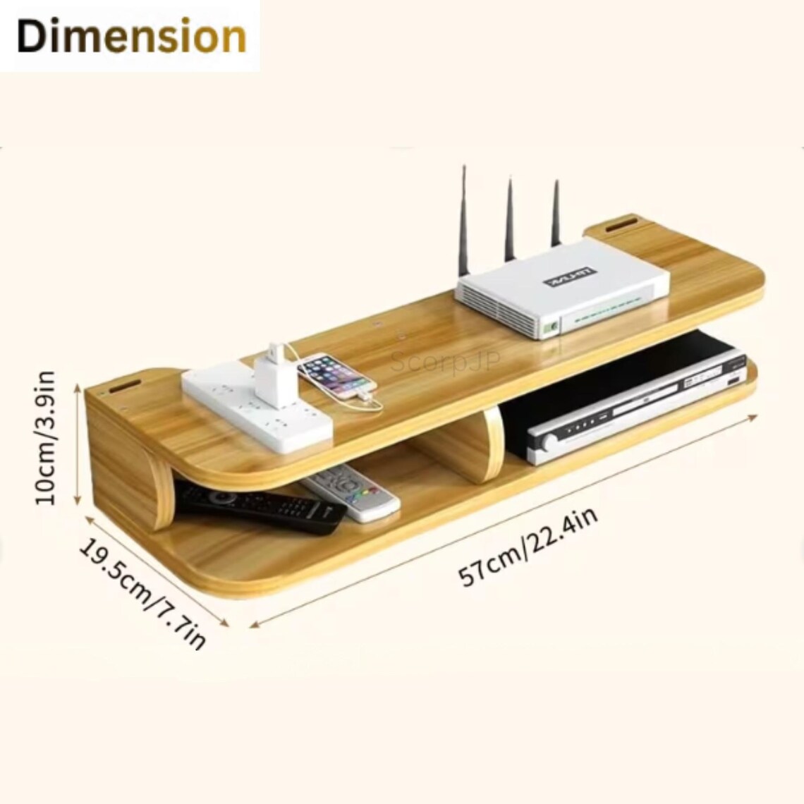 Wall-mounted Router Shelf: Wi-fi Sky Box Organizer for Home Office ...