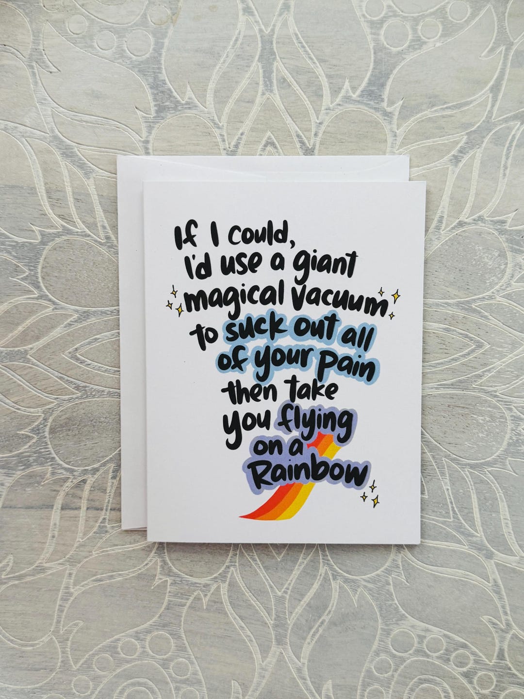 Magical Vacuum Pain Relief Card, Handmade Hemp Card - Etsy