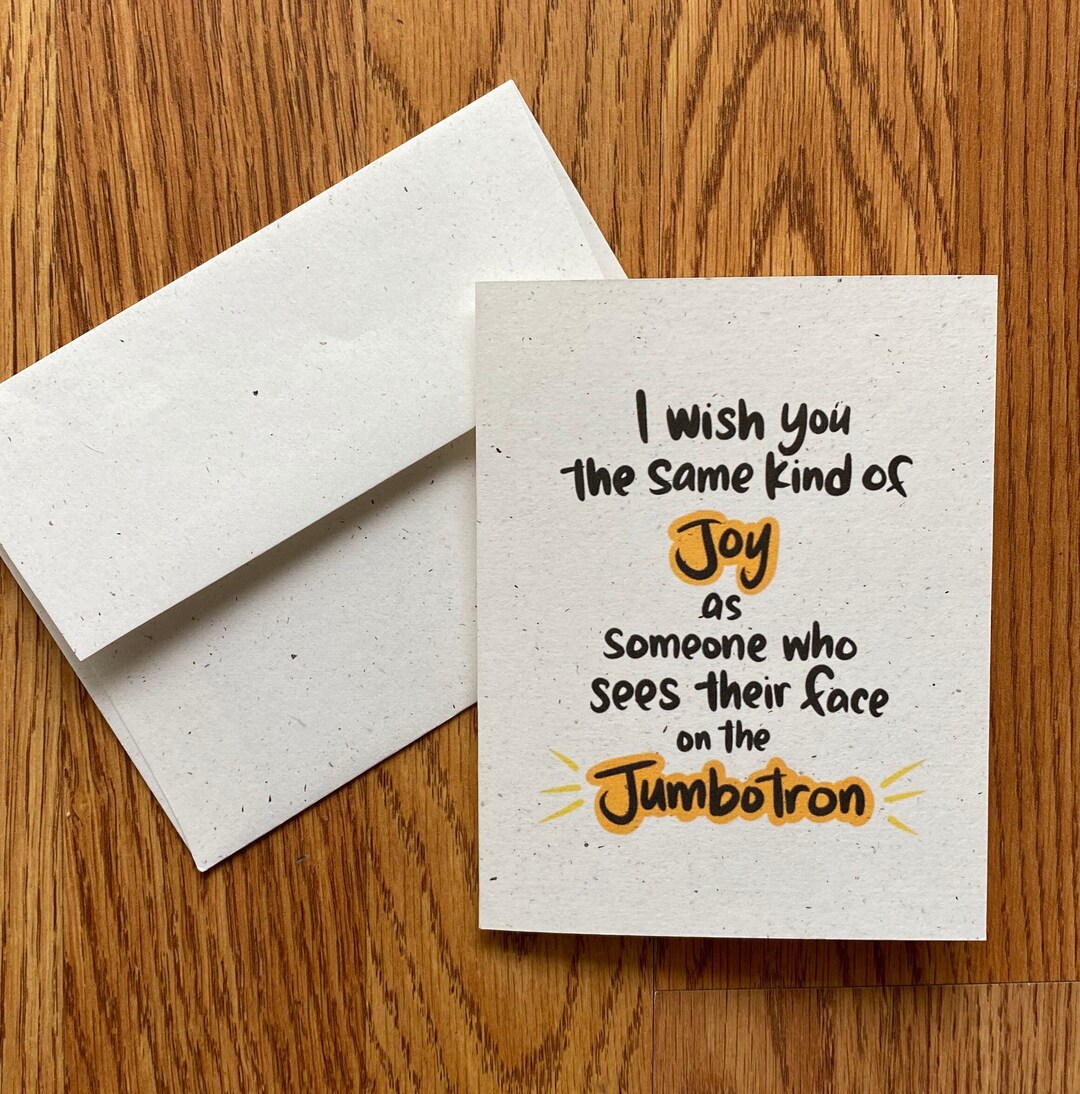 Wishing You Joy Card Jumbotron Card Funny Anytime Card - Etsy